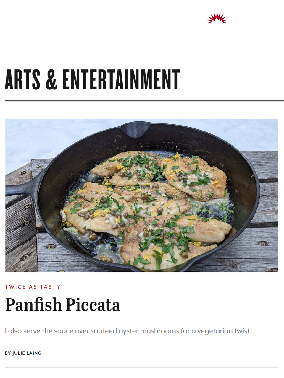 Panfish Piccata – Twice as Tasty