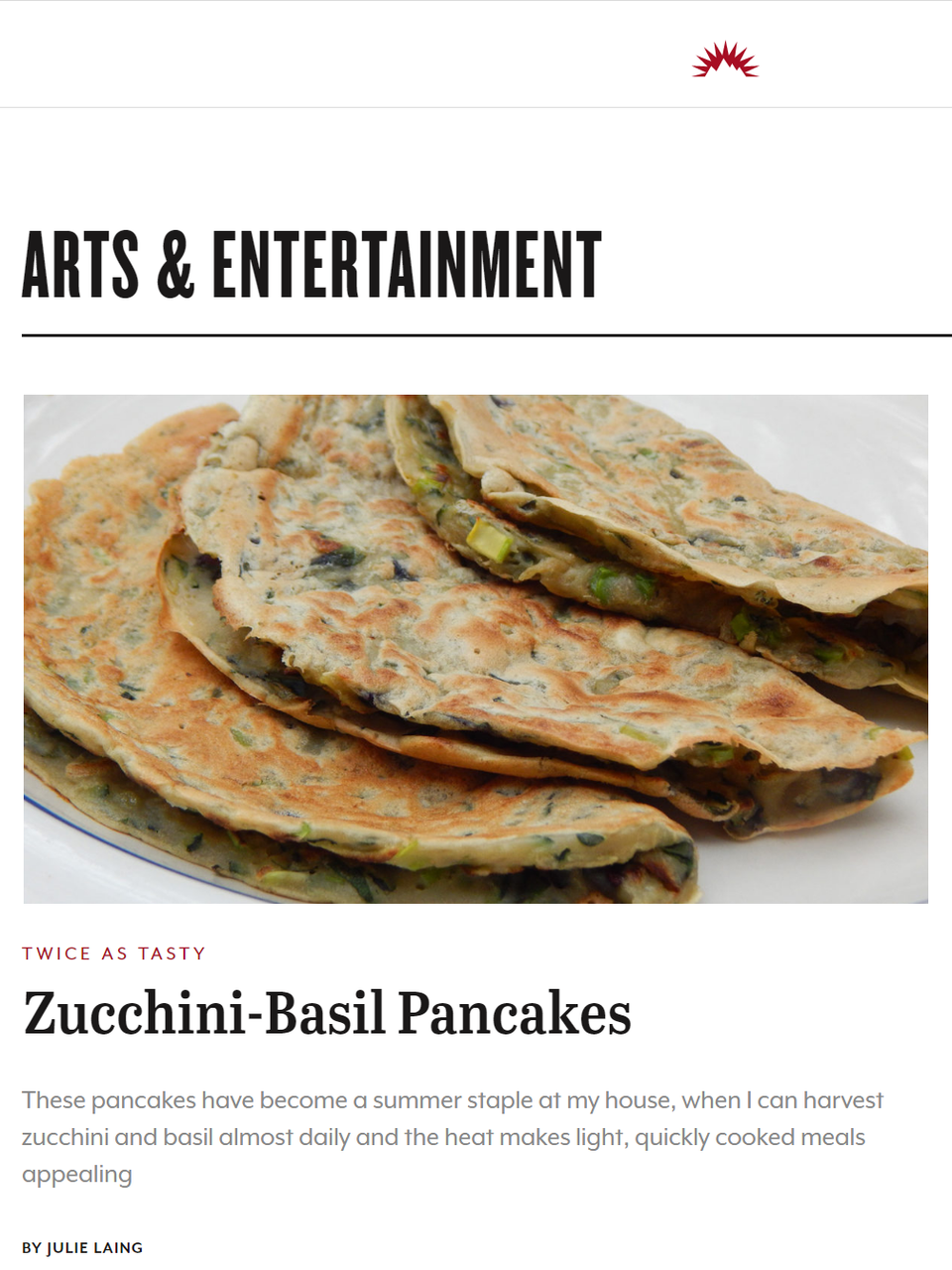 Zucchini–Basil Pancakes – Twice as Tasty