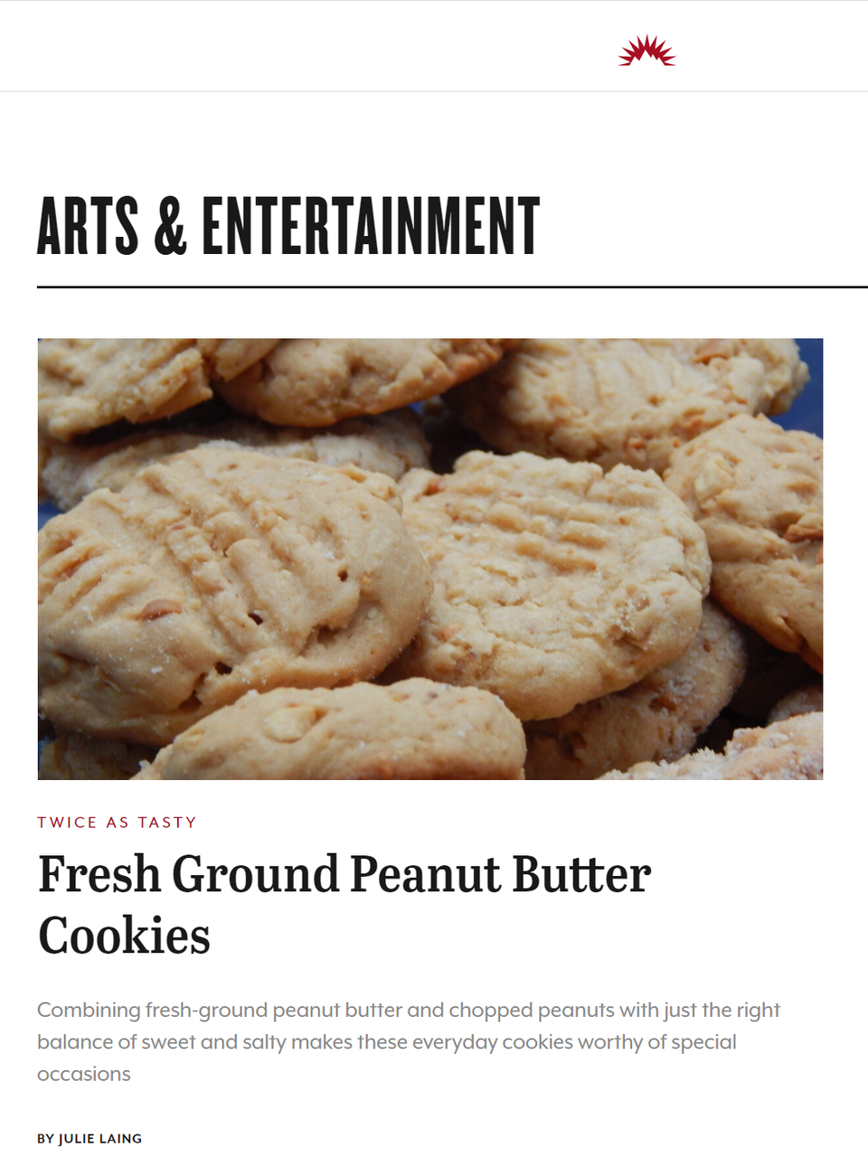 Fresh Ground Peanut Butter Cookies – Twice as Tasty